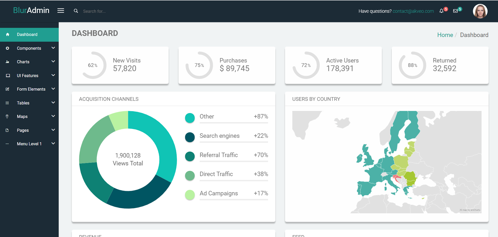 template admin simple bootstrap dan material design free download ...