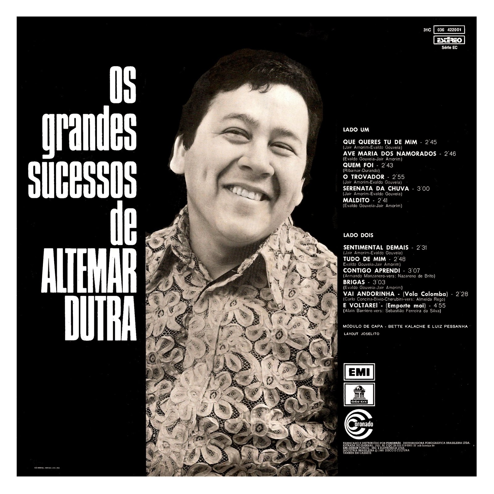 C A N G U L E I R O8: ALTEMAR DUTRA - OS GRANDES SUCESSOS DE (1973)