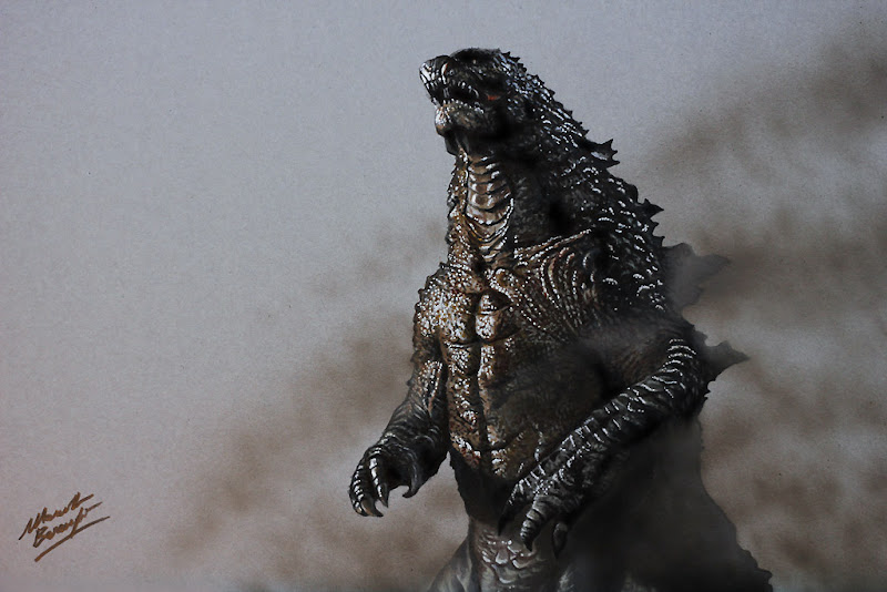 Godzilla ゴジラ Gojira Drawing - Marcello Barenghi