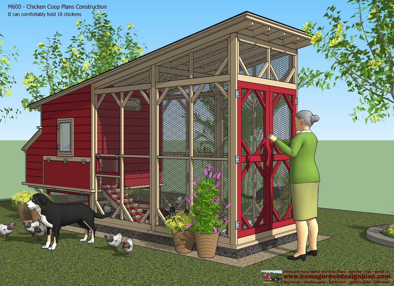 home garden plans: M600 - Chicken Coop Plans Construction - Chicken ...