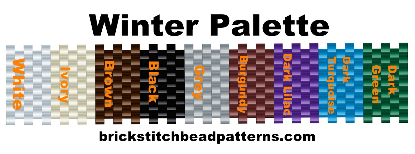 Brick Stitch Bead Patterns Journal: Basic Seasonal Colors Bead Palettes