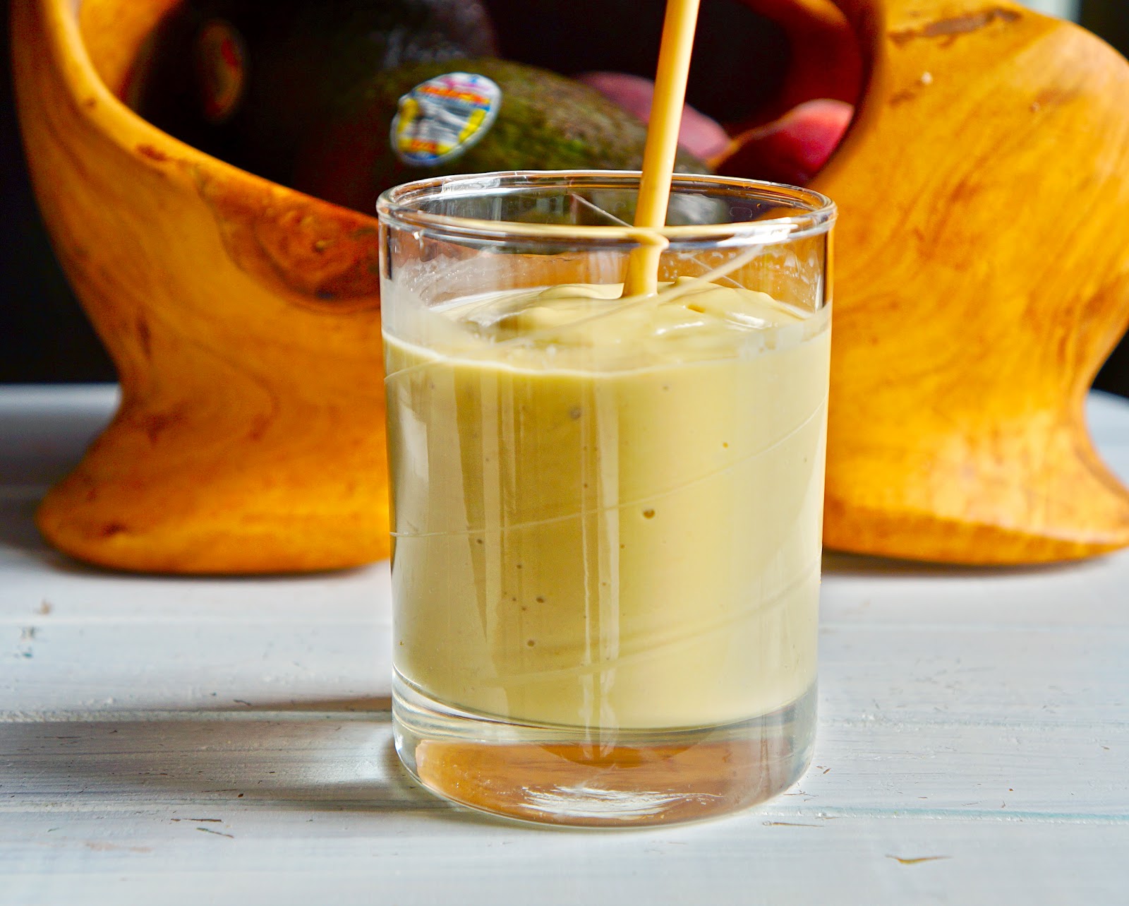 Avocado caramel milkshake