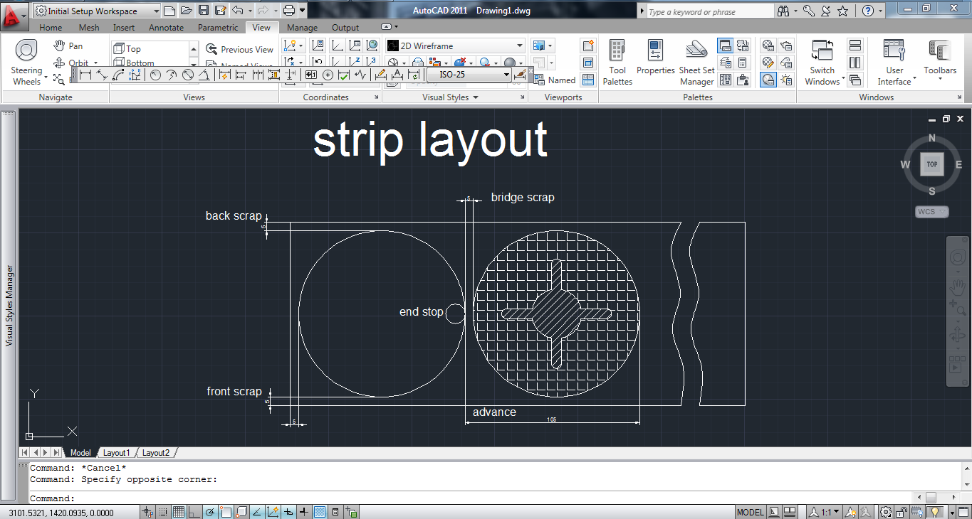 THE WORKSTATION: Design of Compound Die as suggested by Human Expert