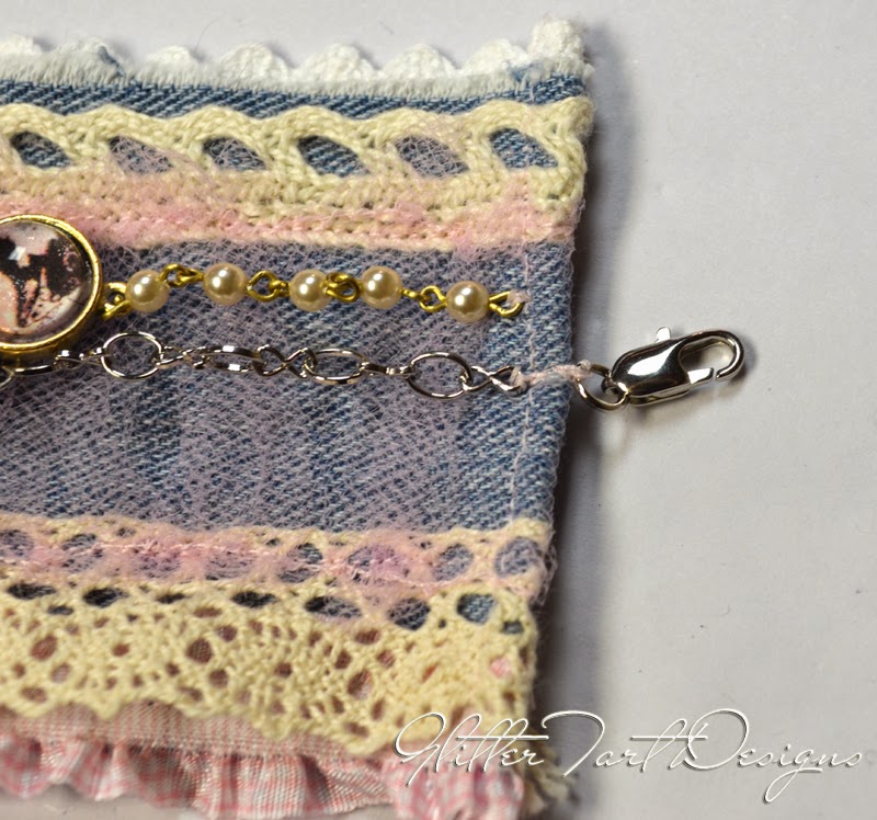 Glitter Tart Designs: Fabric & Lace Cuff Bracelet Tutorial