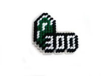 Pixel Stitch: Zelda Rupee Pattern for Bead Sprite, Needlepoint and ...