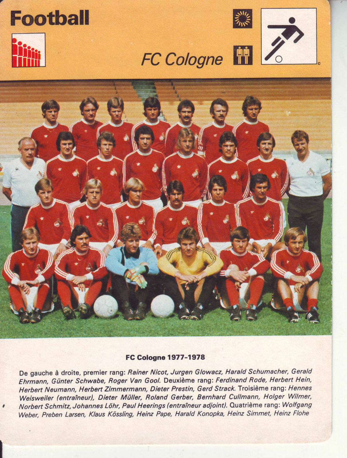 Football Yesterday & Today: 1. FC Köln, FC Cologne (La Fiche Football de)