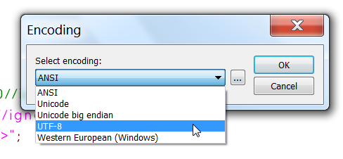 ภาษาต่างดาว php UTF-8 TIS-620