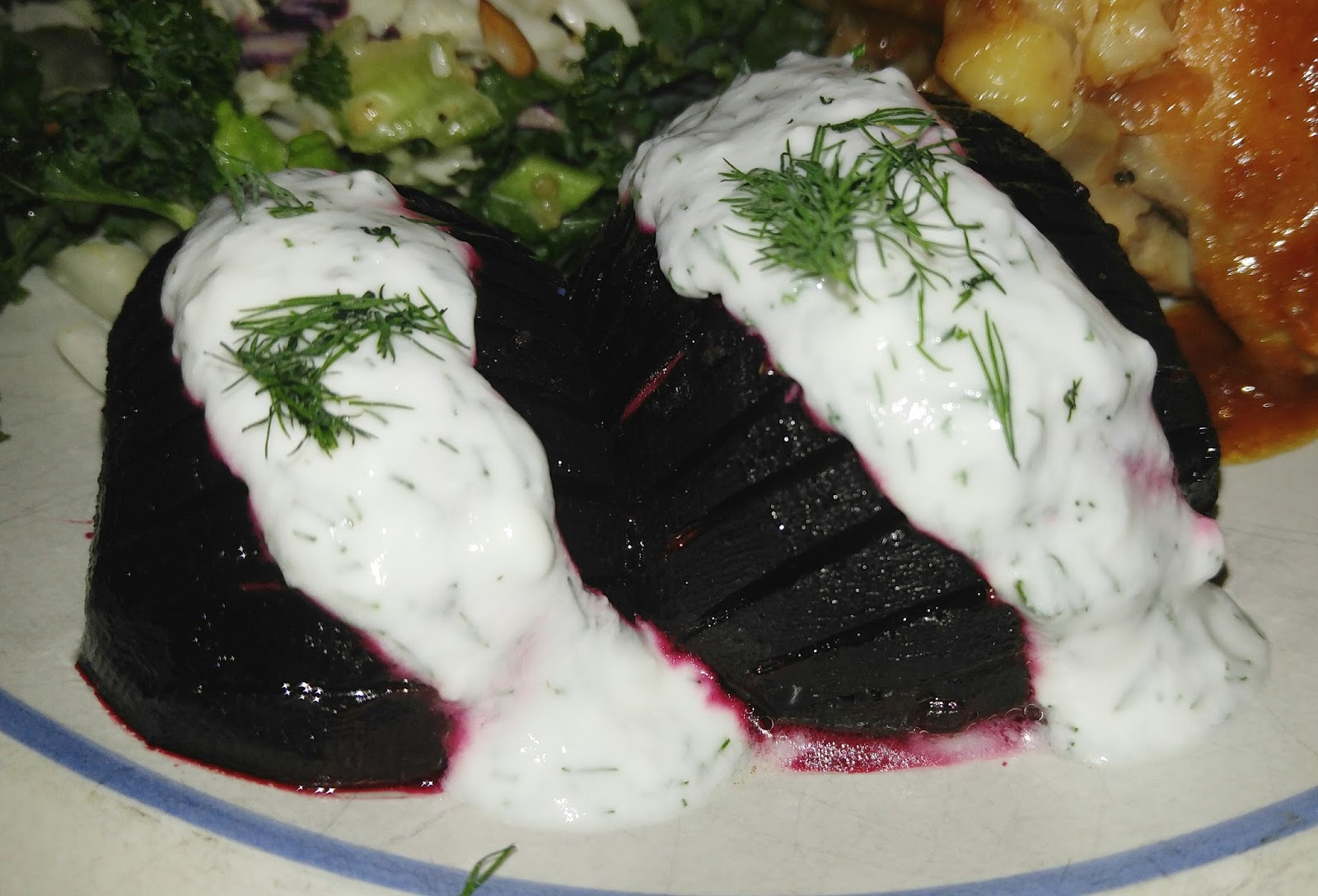 Rebecca's Amazing Creations: Roasted Hasselback Beets with Dill Yogurt ...