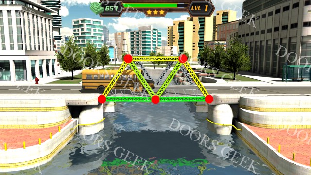Bridge Construction Simulator [Medium] Level 1 ~ Doors Geek