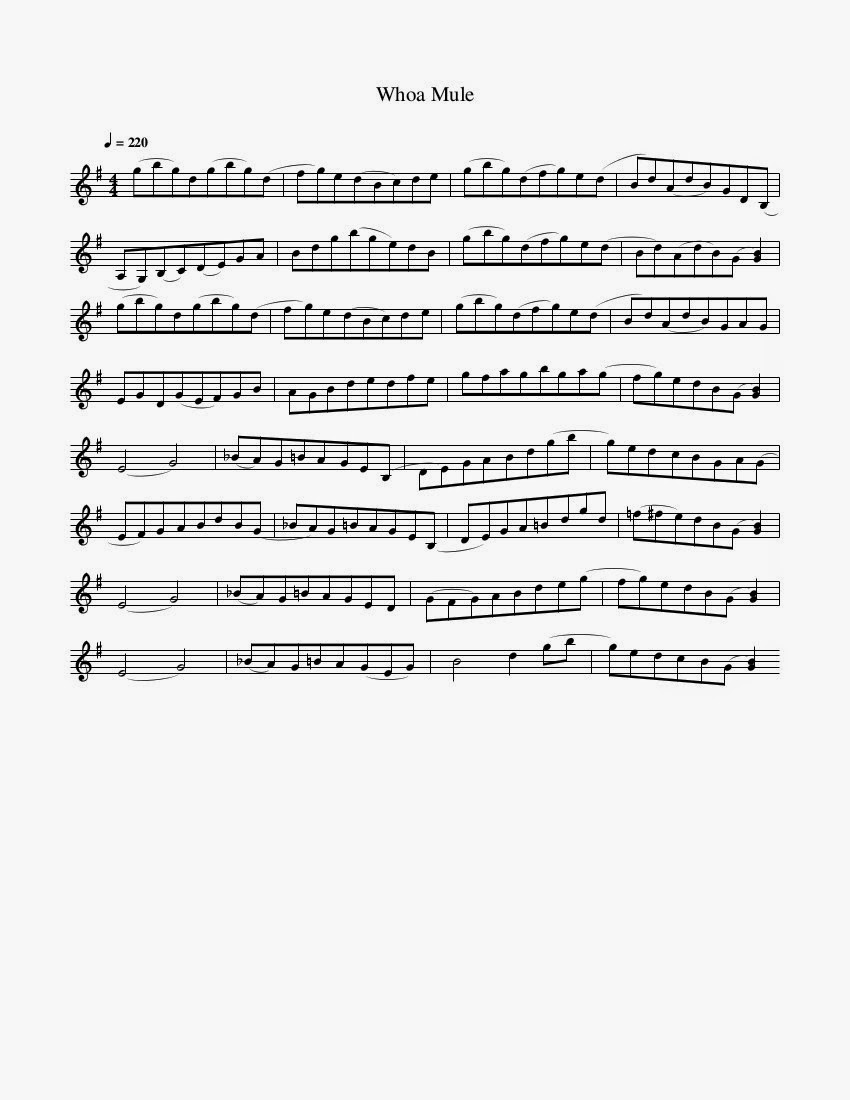 Reeder Bluegrass: Whoa Mule - Fiddle Contest Hoedown Tune