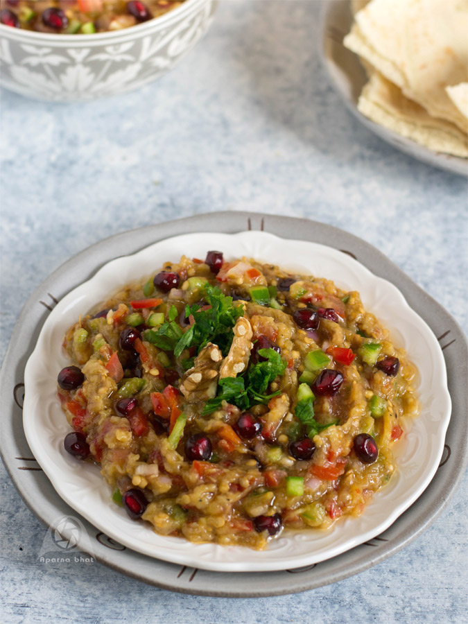 Baba Ghanouj/ Baba Ghanoush ~ Flavors N Colors