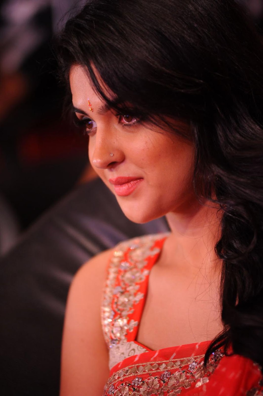 Actress Deeksha Seth at Rebel Audio Launch Saree Stills