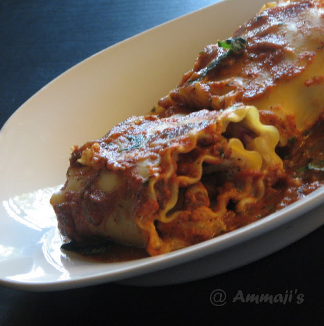 Tomato basil lasagna | Indian Food Recipes | Ammaji Kitchen