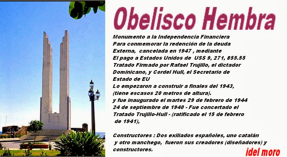 Hora Libre: Obelisco hembra . Malecon Santo Domingo