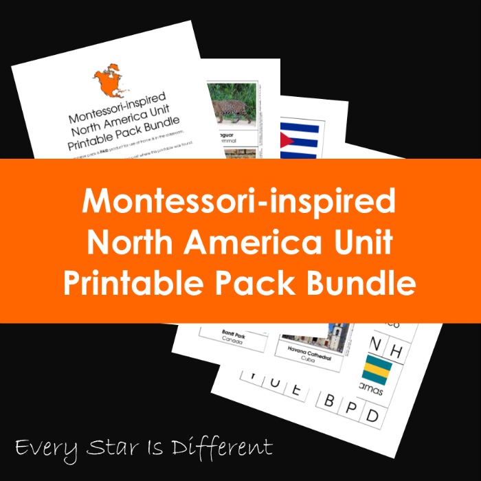 Every Star Is Different: Montessori-inspired North America Unit ...