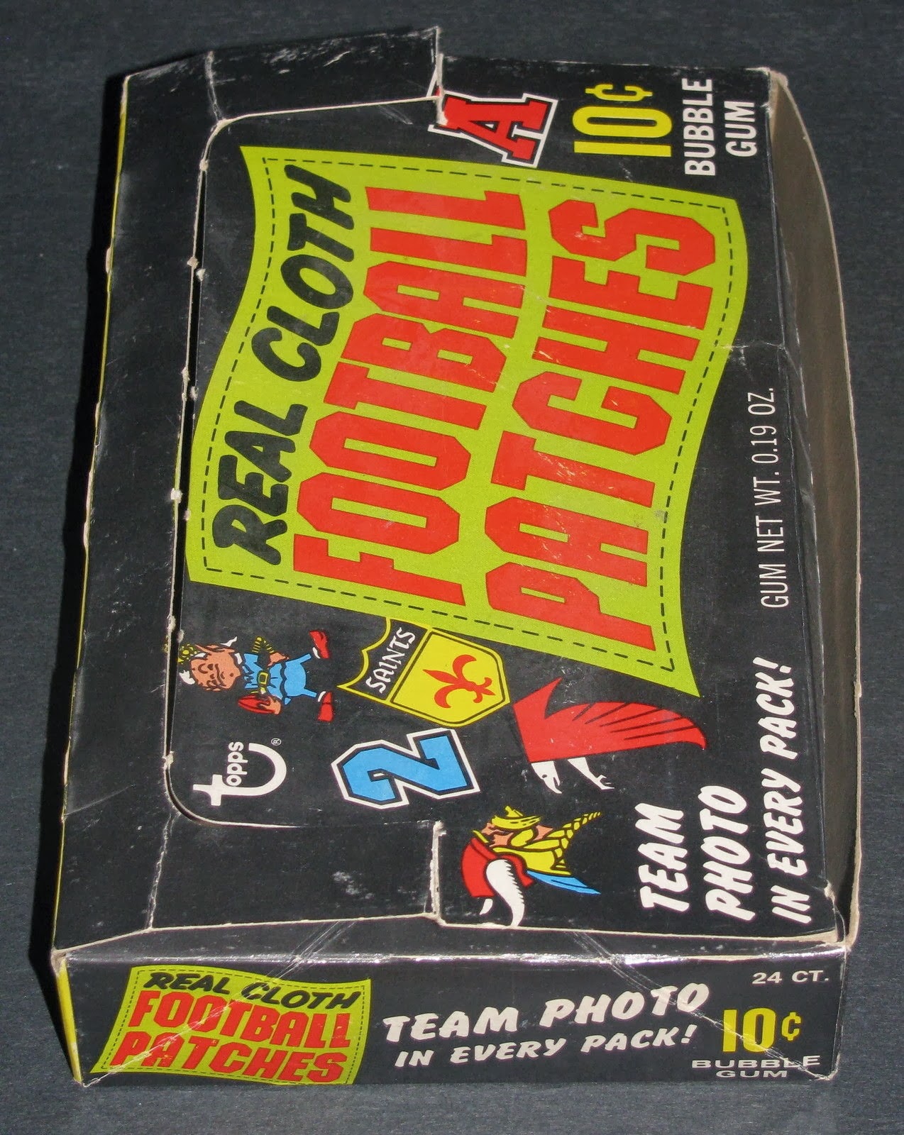 The Fleer Sticker Project: 1968 Topps Test Cloth Football Patches Wax Box