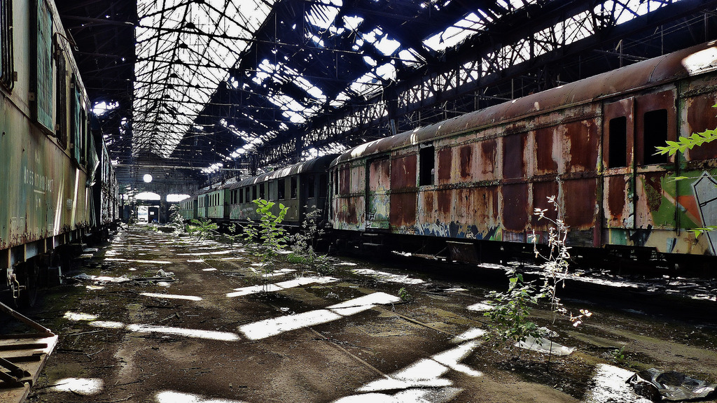 Deserted Places: Inside an abandoned train yard in Budpest