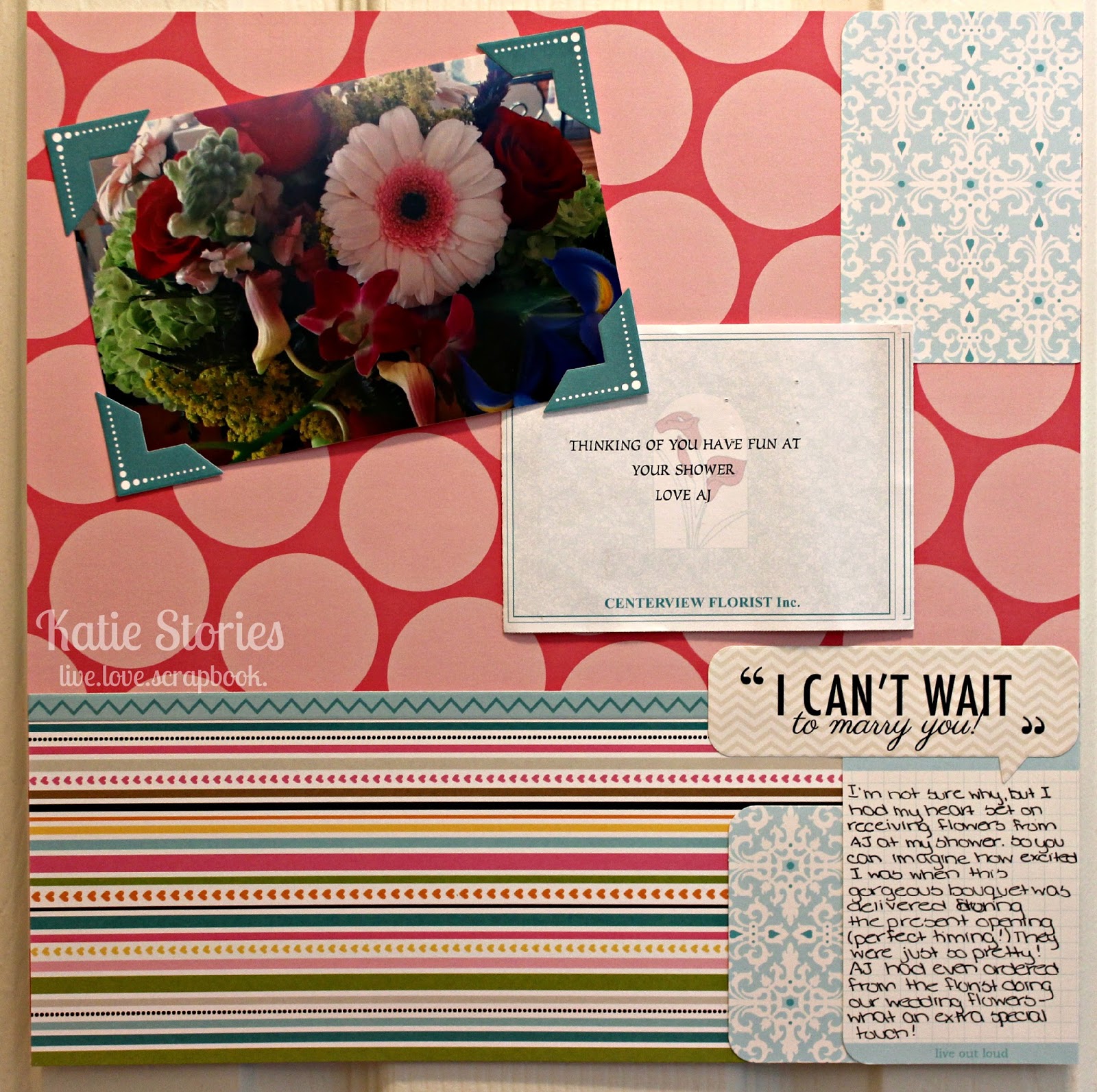 Katie Stories {Scrapbook + Crafting Blog}: Shower Flowers {Scrapbook ...