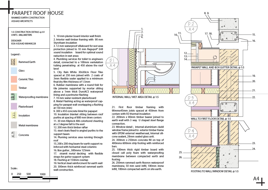 Construction Details: Rammed Earth Construction Details