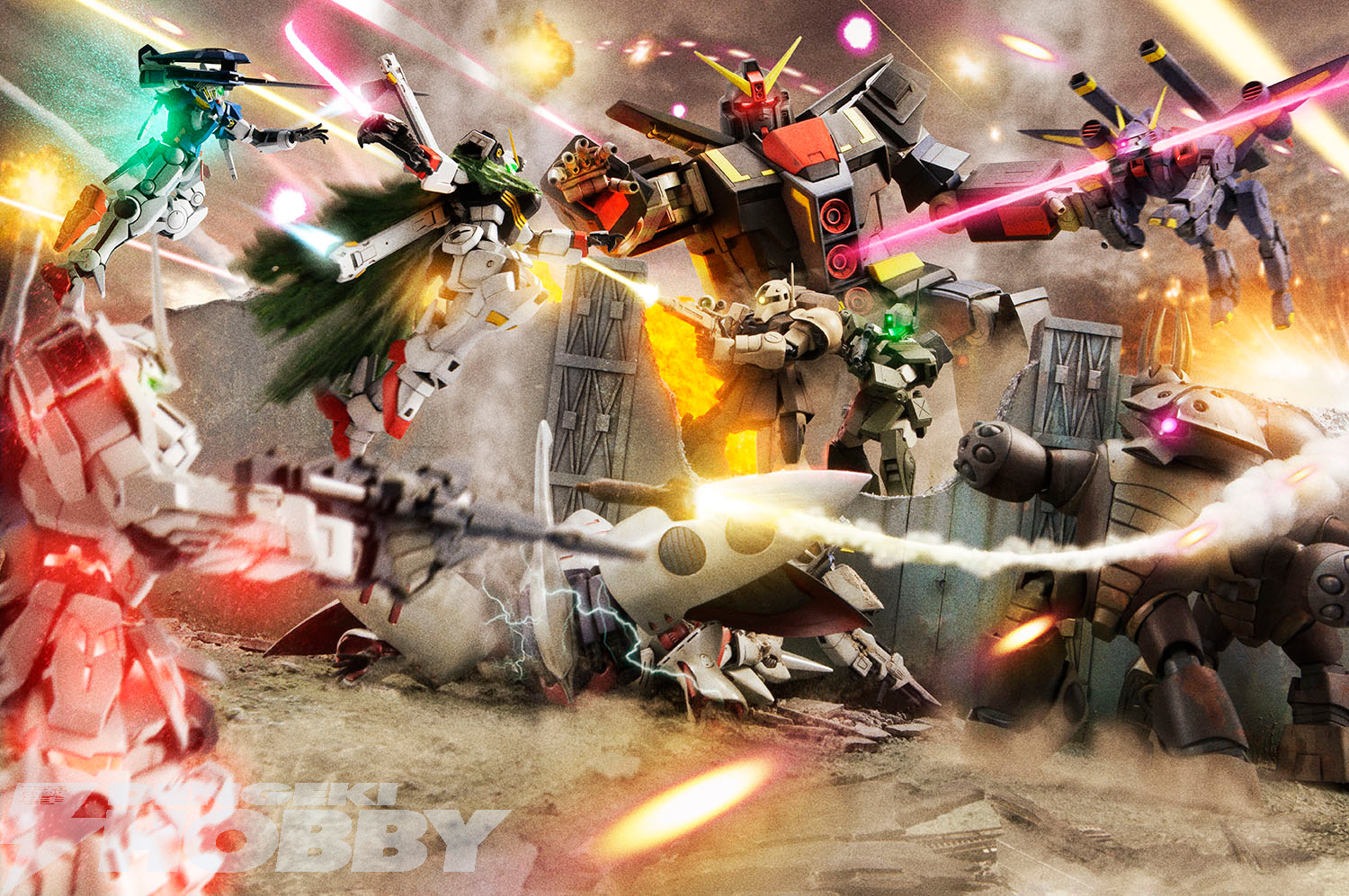 Gundam Diorama Front Poster GunPla Version - Gundam Kits Collection ...