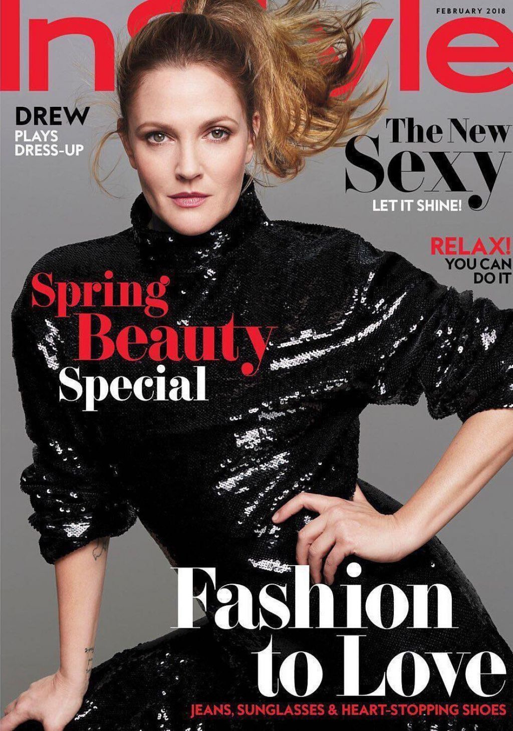 Drew Barrymore InStyle Magazine Photos February 2018 Issue - Hollywood ...