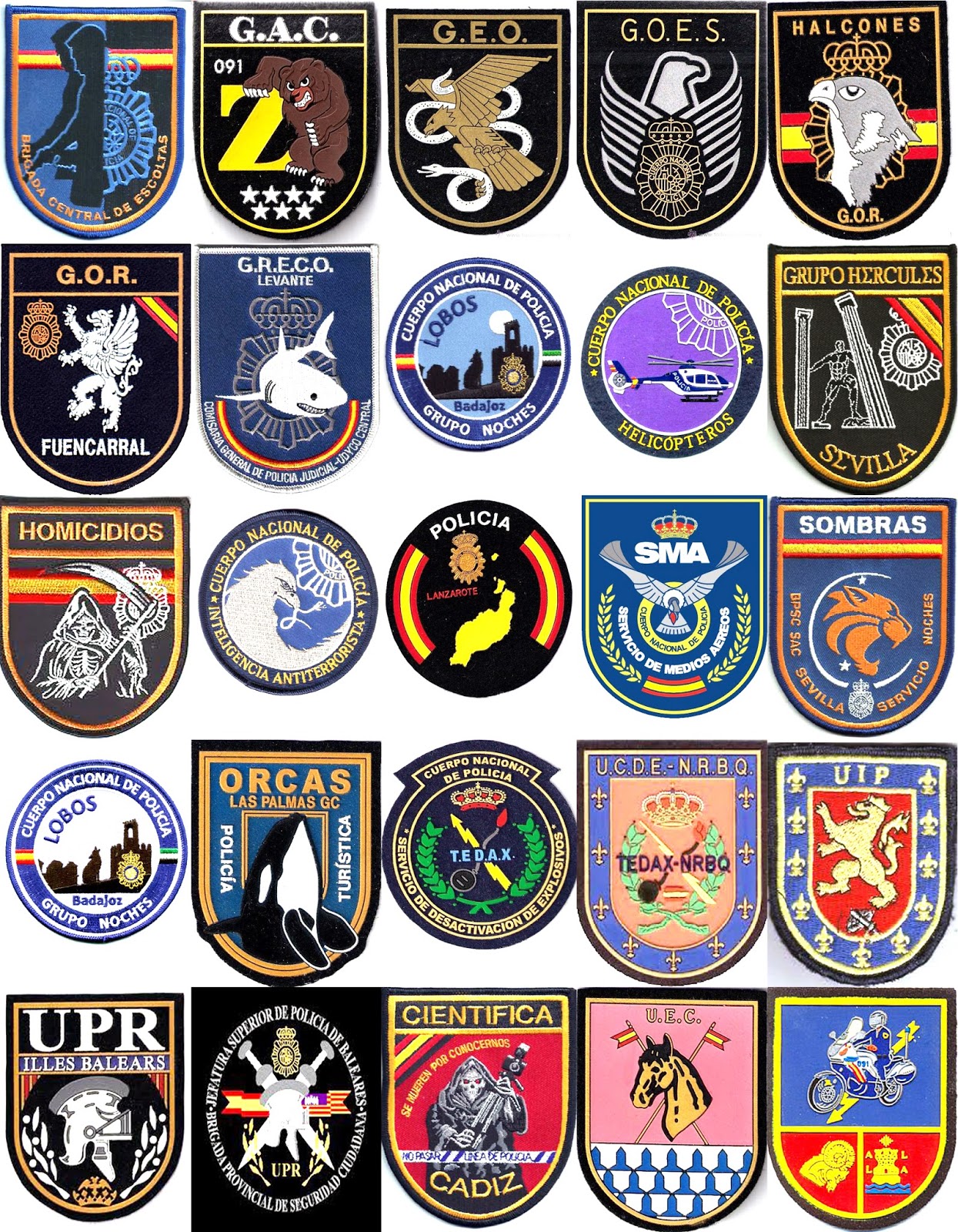 IMAGEN: Escudos y emblemas del CNP