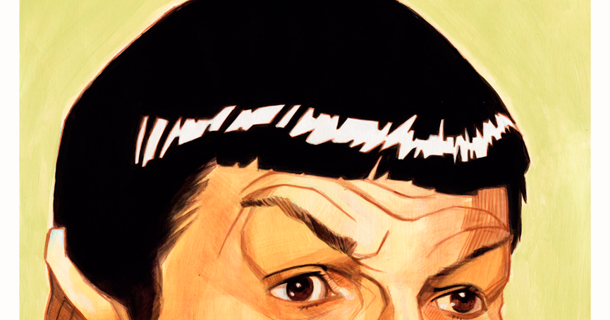 The Sunday Dog Parade: Leonard Nimoy as Spock Tribute Painting