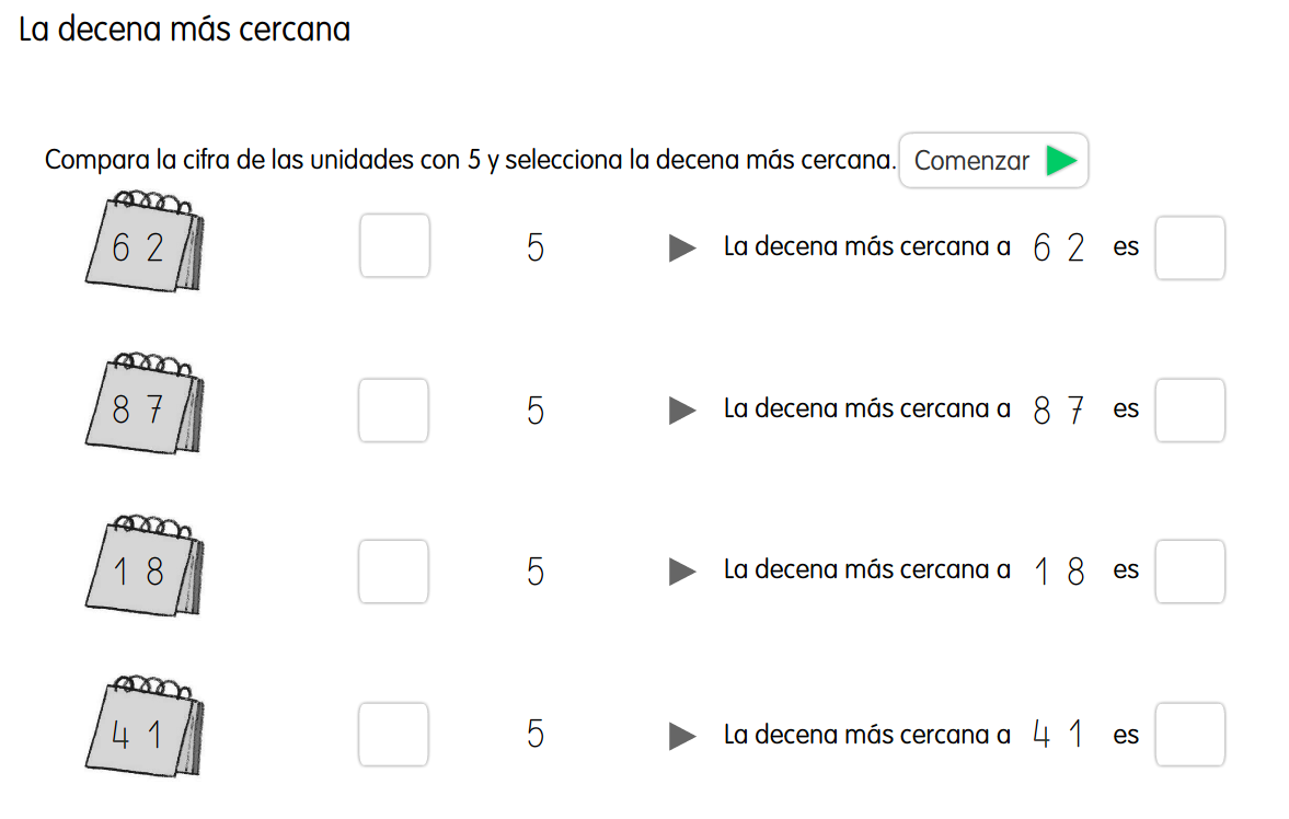 O BAÚL DE SEGUNDO PRIMARIA: La decena más cercana