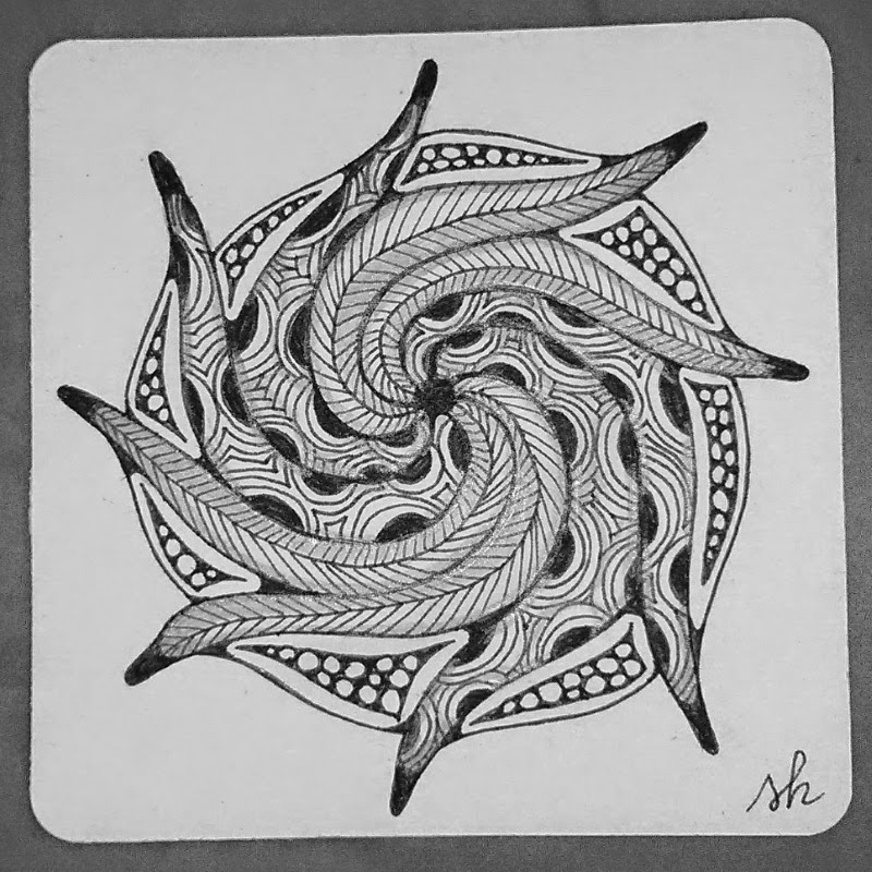 Joya tangles: Square One: Fengle