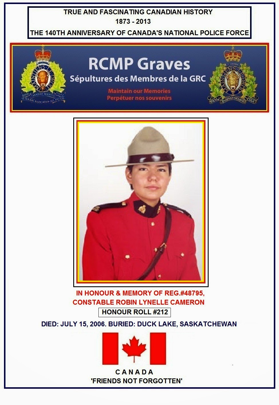 RCMP/GRC Grave Discovery & Information Website: www.rcmpgraves.com: In ...