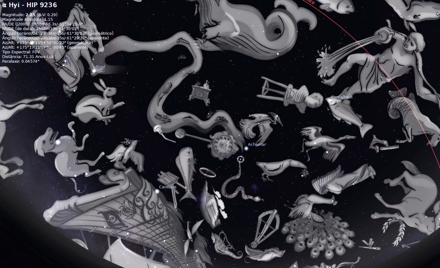 Da Terra ao Céu e ao Infinito - Algumas das 88 Constelações: HYDRUS ...