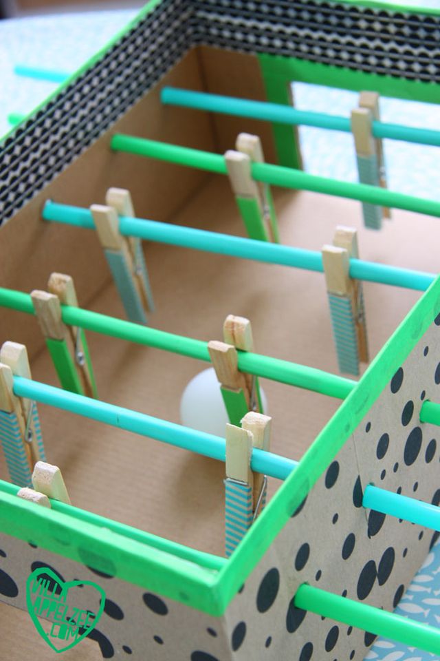 Guest Post: DIY foosball game from an old shoebox - All Things Pin