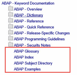 SAP ABAP Central: Searching the ABAP Keyword Documentation