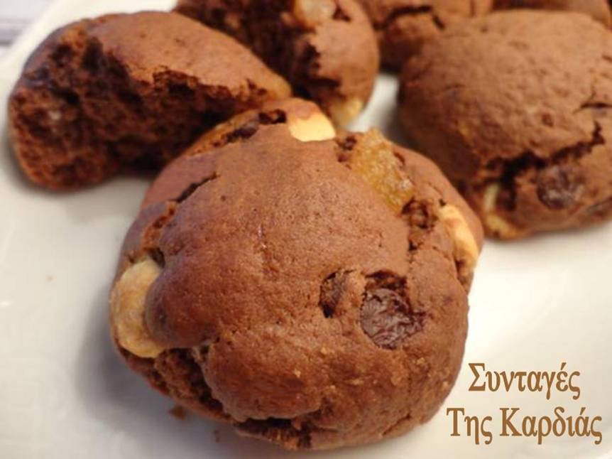ΣΥΝΤΑΓΕΣ ΤΗΣ ΚΑΡΔΙΑΣ: Cookies με σοκολάτα και κερασάκια