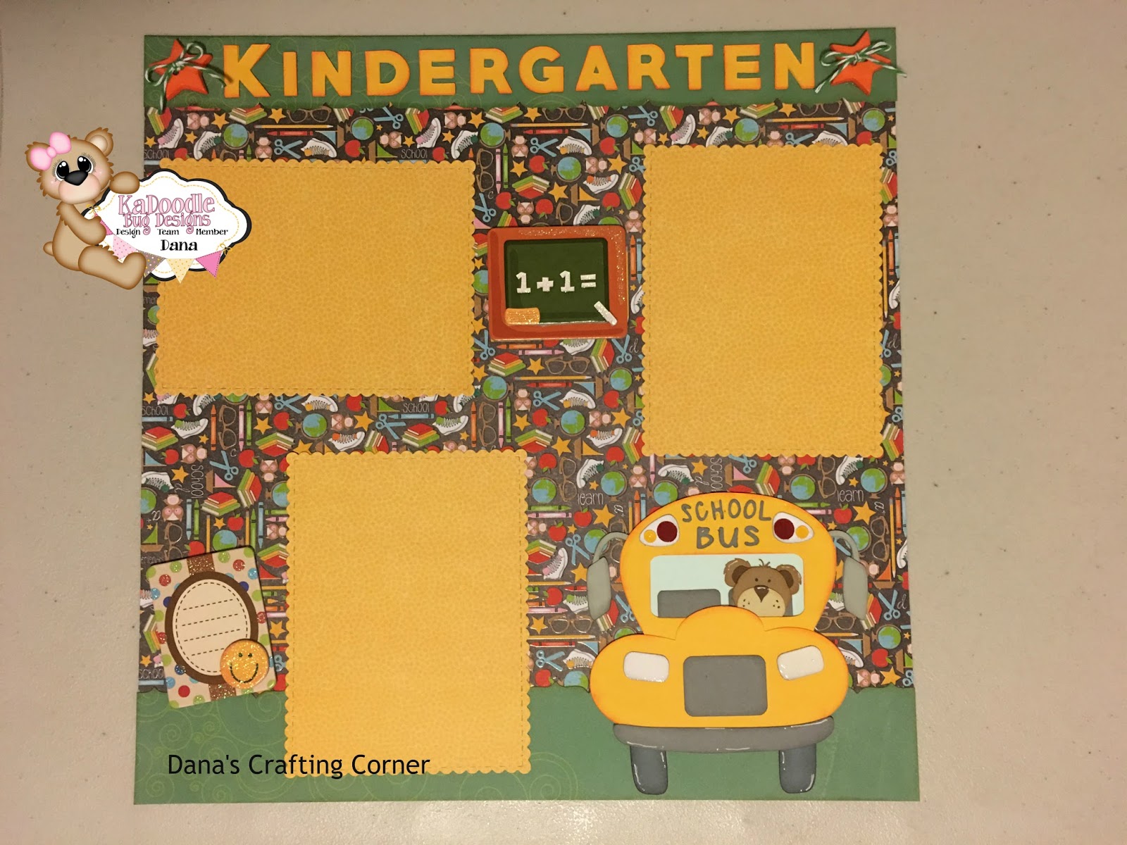 kaDoodle Bug Designs Blog: Kindergarten Scrapbook Page
