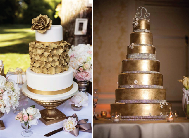 CASTLE WEDDING: Metallic Wedding Cakes - Part 2