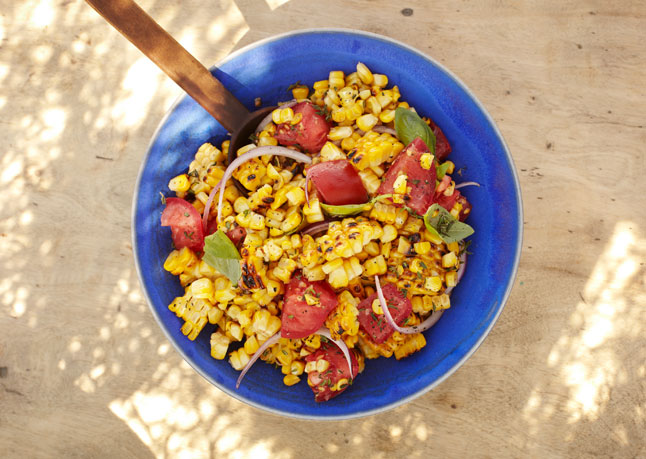 charred corn salad | | Where is June?