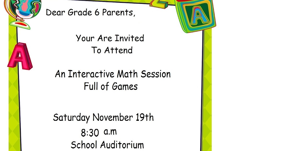 Makassed KSPS: Math Session Invitation card
