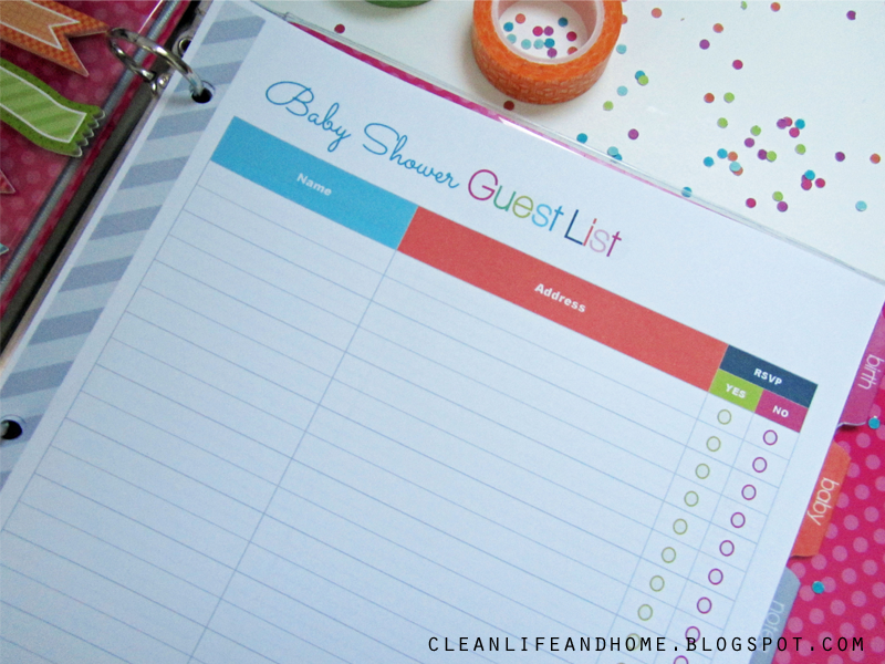 Printable Baby Shower Gift Log