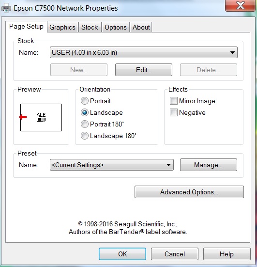 Color Labels On Demand: C7500 BarTender Driver