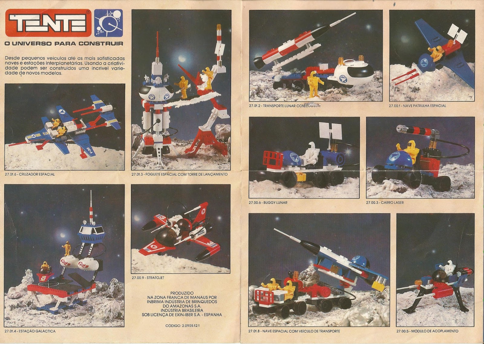 Menino Engenheiro - Old Toys: Blocos de Montar Tente: Spacewalker