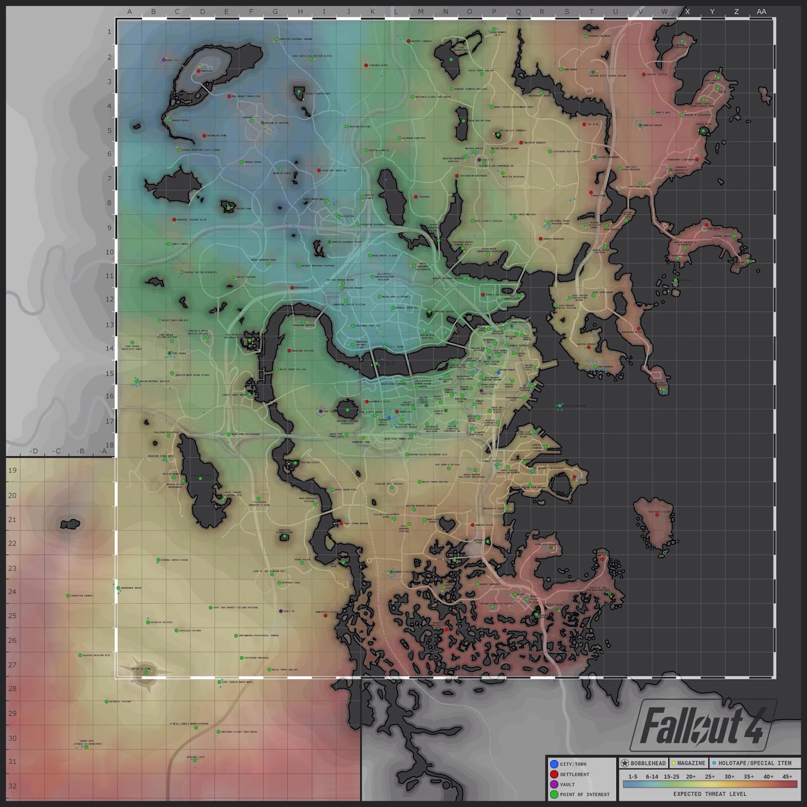 Warren Woodhouse: Fallout 4 (Unofficial Fansite): Collectables Maps
