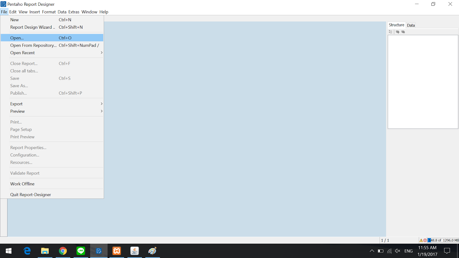 ITFinities.Com: Pentaho Report Design การนำเอกสารขึ้น server