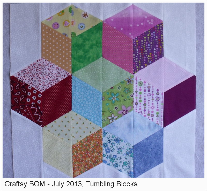 Pine Point designs: Tumbling Blocks block