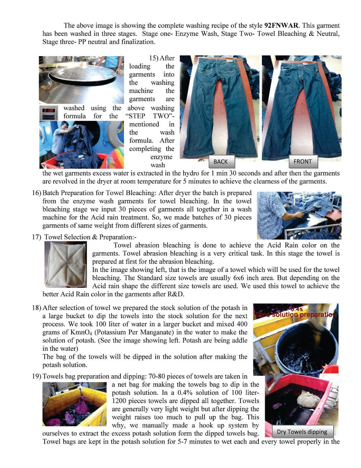 Denim Wash: Acid Rain/ Acid Wash/ Towel Wash on Denim garments ...