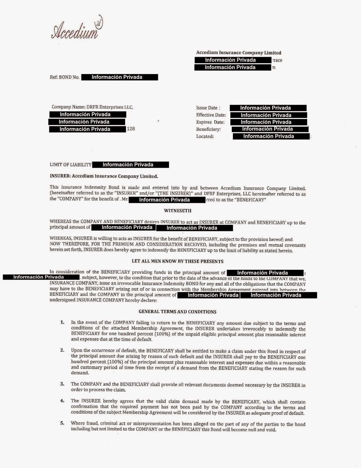 DFRF. Negocio protegido con Aseguradora Británica donde es IMPOSIBLE ...