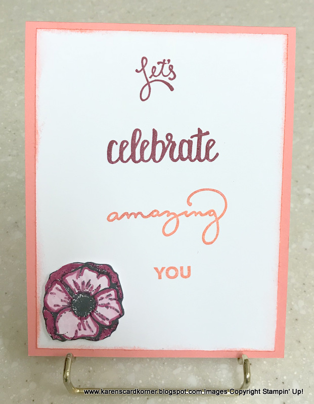 karenscardkorner: Stampin' Up! Amazing You