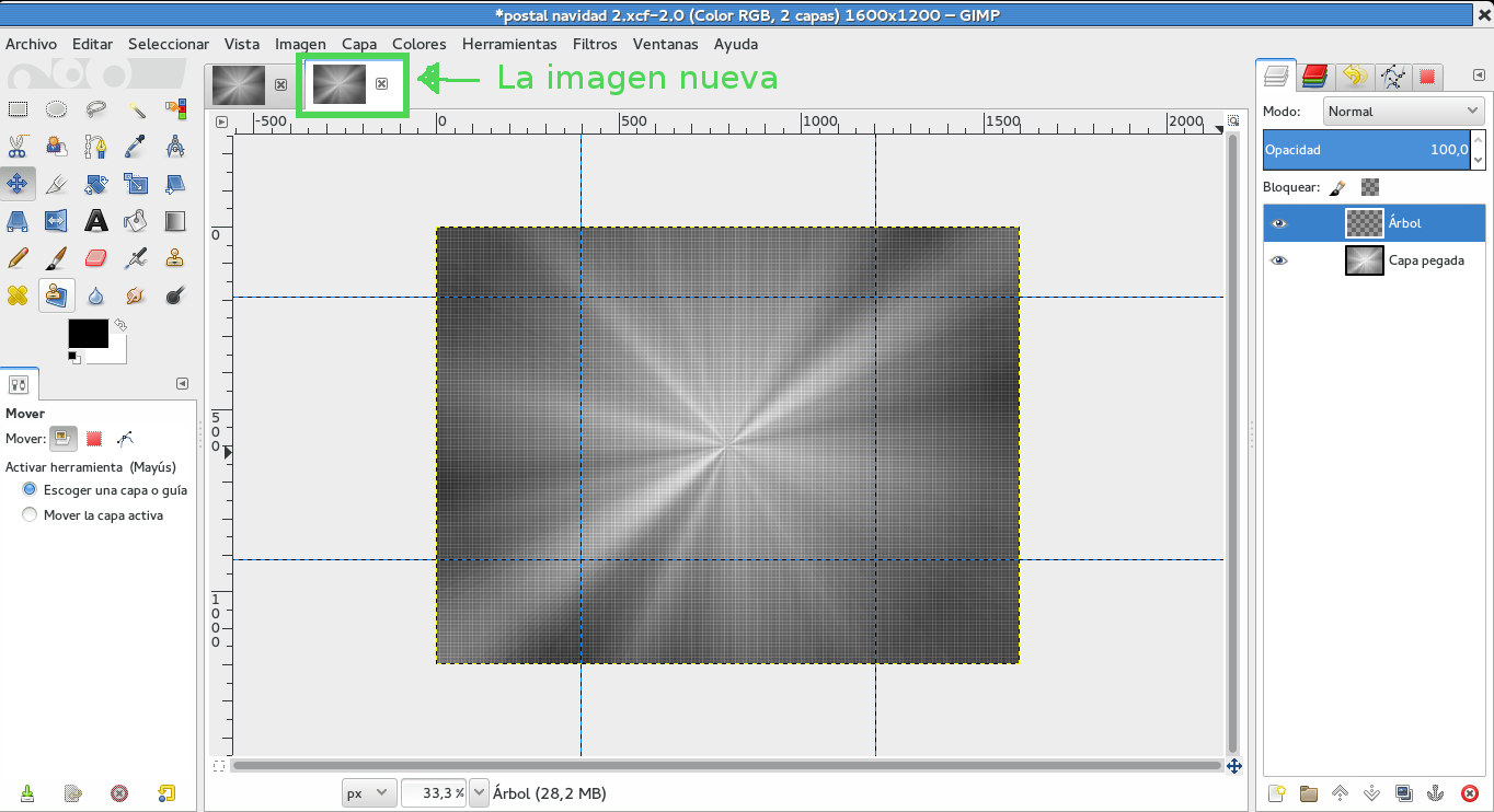 Diis deabusque: Postal de Navidad con GIMP