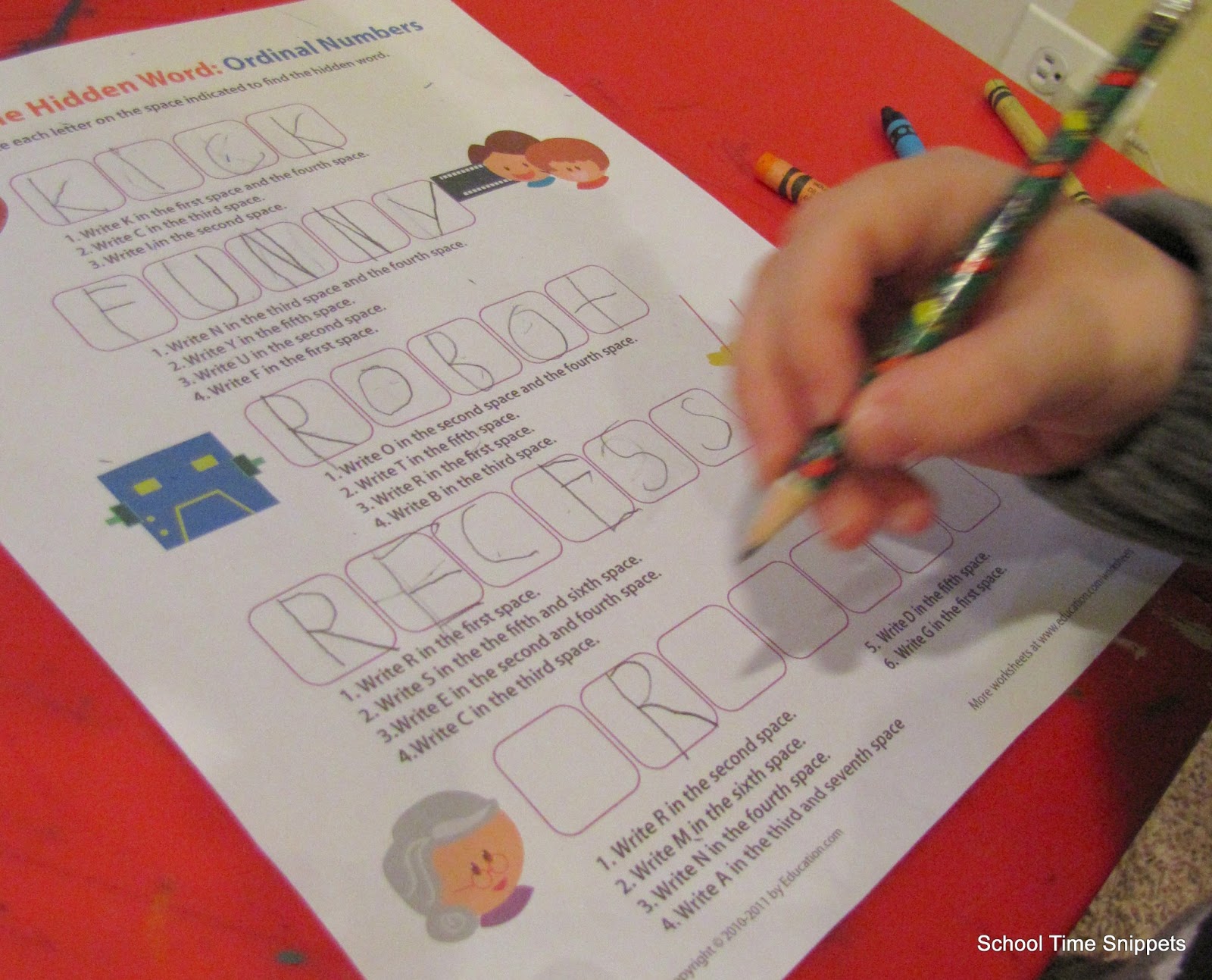 Learning with Five in a Row: Three Names | School Time Snippets