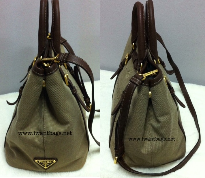 Prada Logo Jacquard Tote BN1841- Corda+Bruciato (Dark Brown)